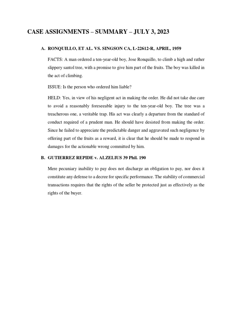 Case Assignments 2 | PDF