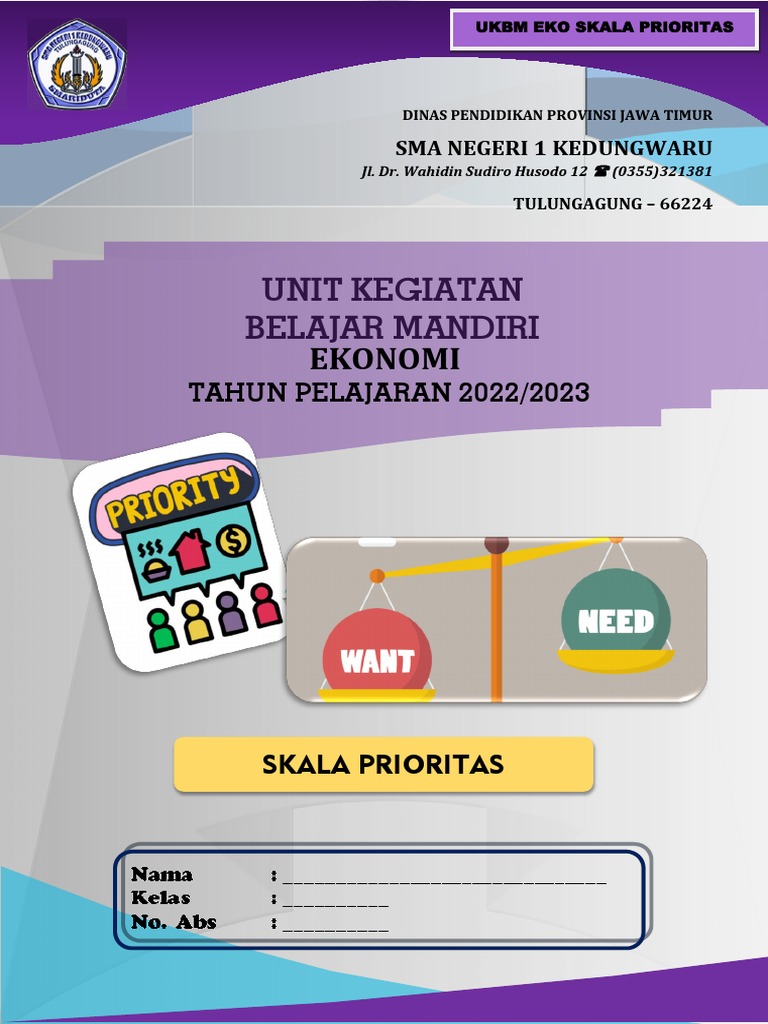 UKBM Ekonomi - Skala Prioritas | PDF | Bisnis | Seni