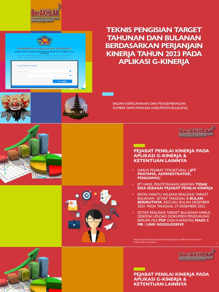 Panduan Pengisian Target G-Kinerja | PDF