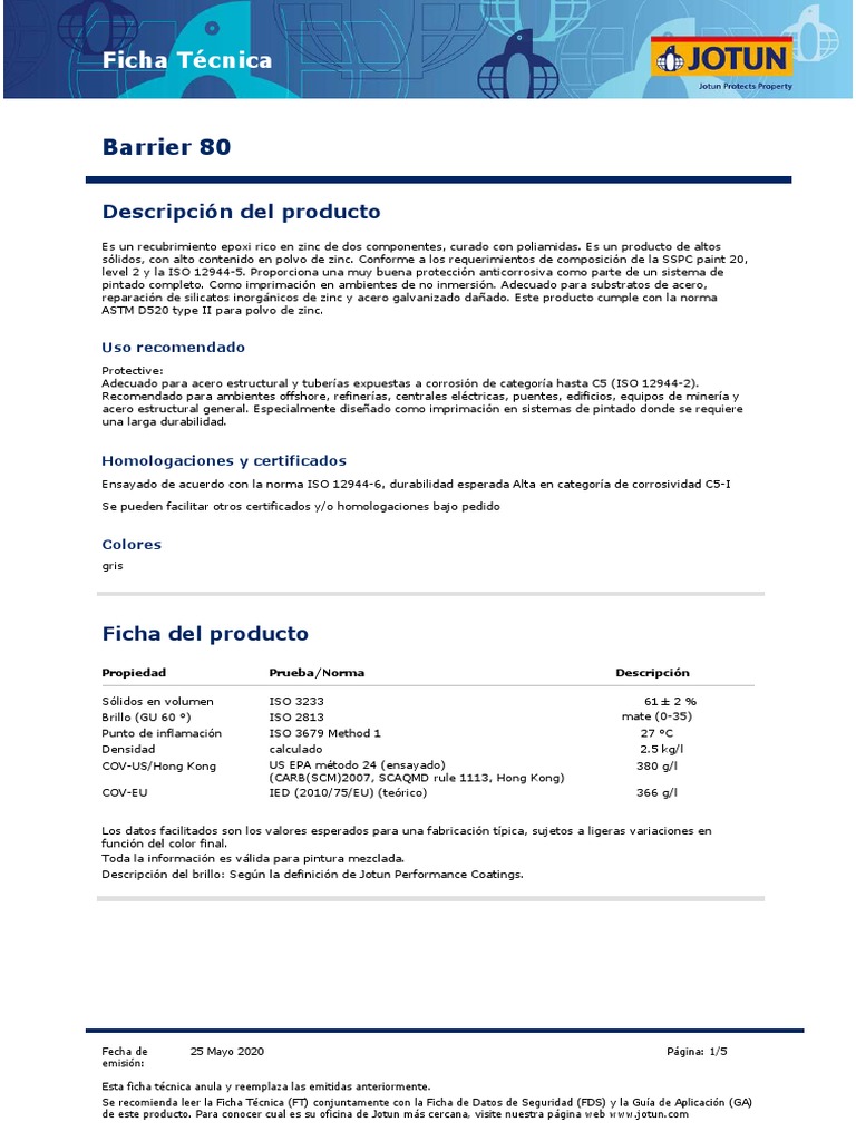 Barrier 80 | PDF | Acero | Zinc