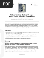 Michael Watkins - The First 90 Days | PDF | Goal | Cognition
