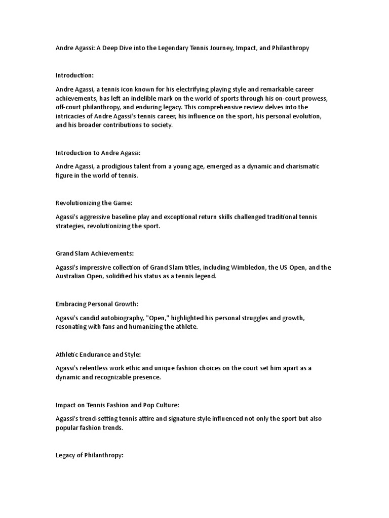 Andre Agassi | PDF