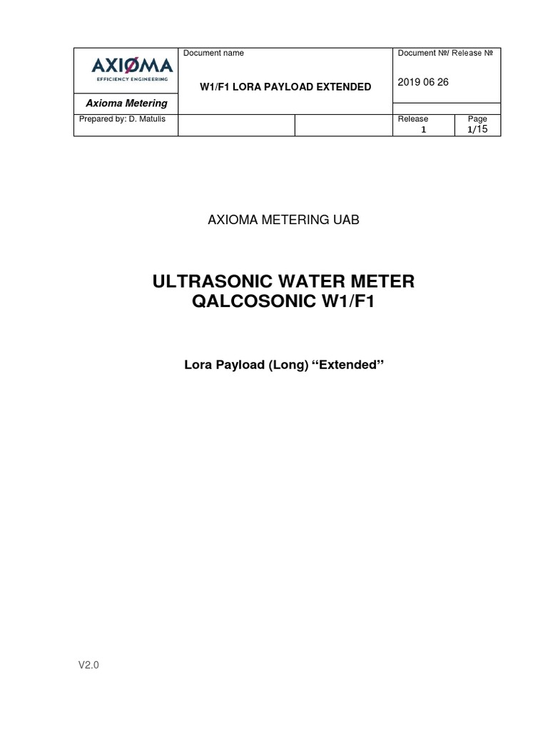 Lora Payload Guide for Axioma Meters | PDF