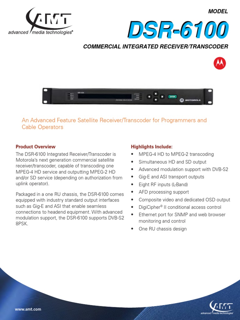 DSR-6100 | PDF | Broadcasting | Computing