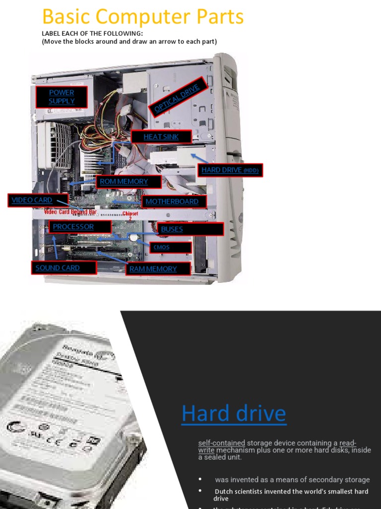Click and Learn Computer Parts Assignment 1 1 | PDF | Computer Data ...