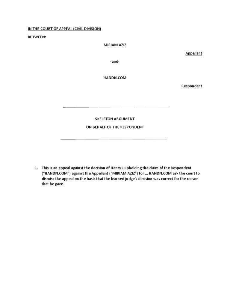 Appeal Case: Aziz vs. HANDN.COM | PDF