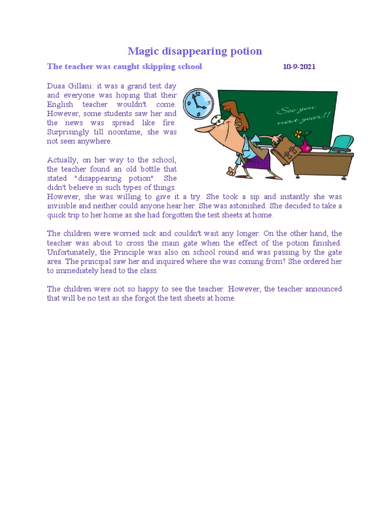 Magic Disappearing Potion | PDF