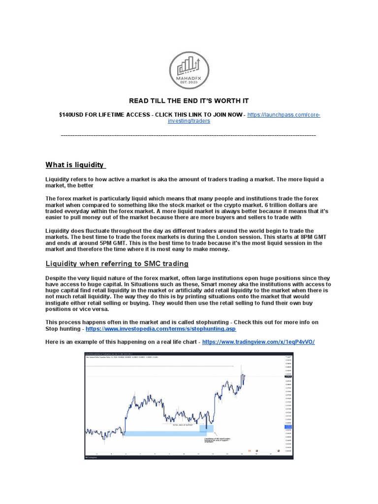 LIQUIDITY A-Z SMC For Beginners | PDF | Market Liquidity | Foreign ...