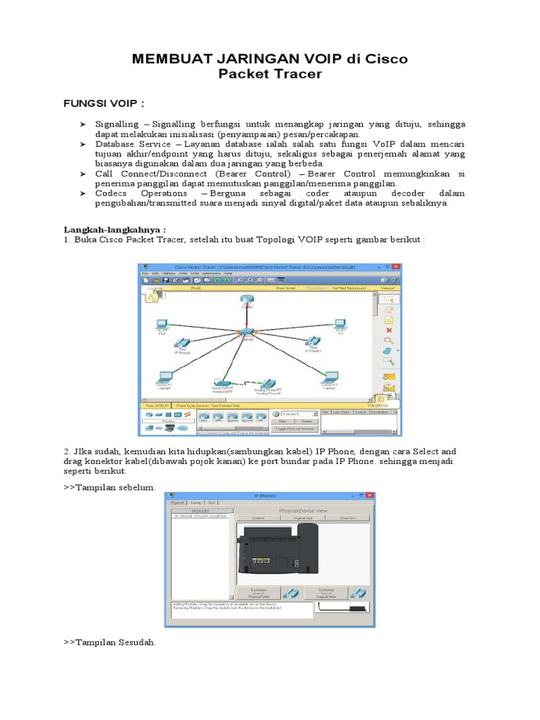 MEMBUAT JARINGAN VOIP Di Cisco | PDF