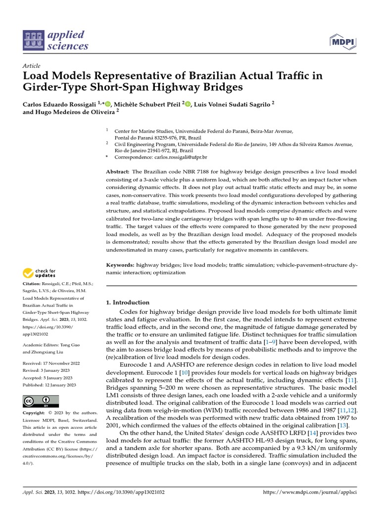 Load Models Representative of Brazilian Actual Tra | PDF | Bridge ...