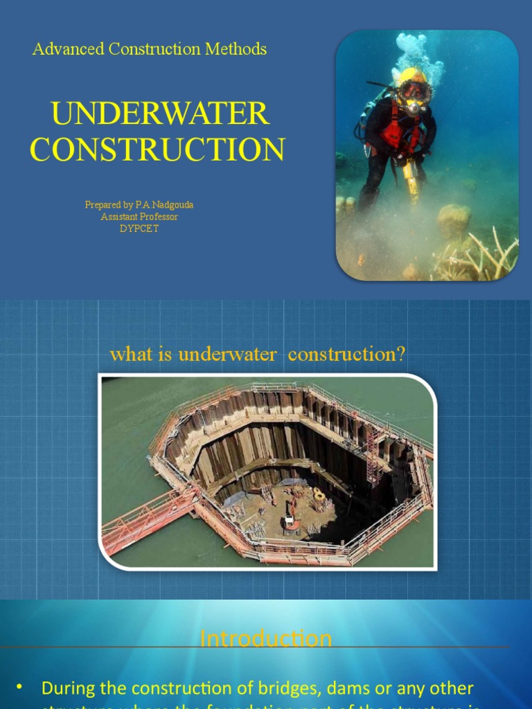 Underwater Construction Techniques Explained | PDF | Concrete ...