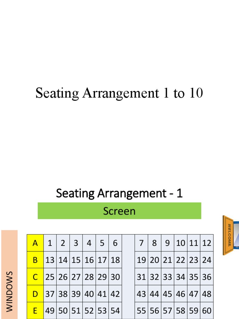 Seating Arrangement and Introduction 1-10 Lectures | PDF