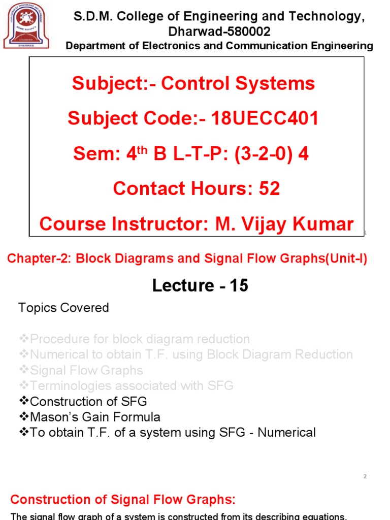 2.block Diagrams and SFG L15 | PDF | Science & Mathematics