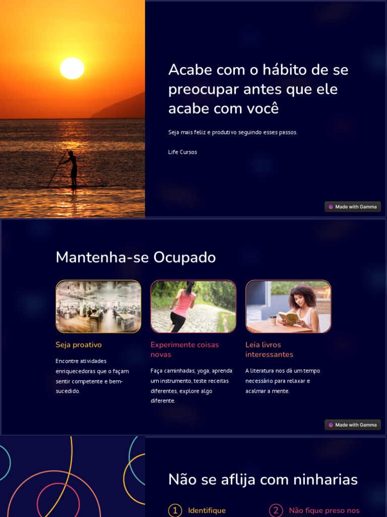 Acabe Com o Habito de Se Preocupar Antes Que Ele Acabe Com Voce ...