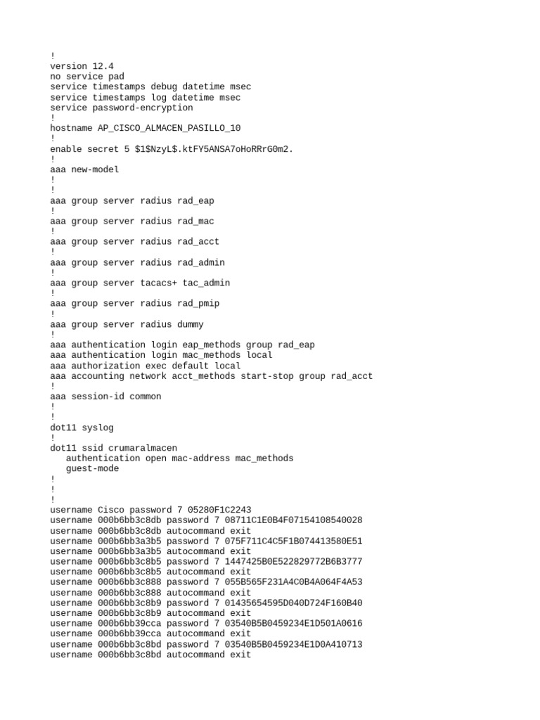 Script Cisco Aironet Air Ap1242ag A K9 Pdf Radius Application Layer Protocols