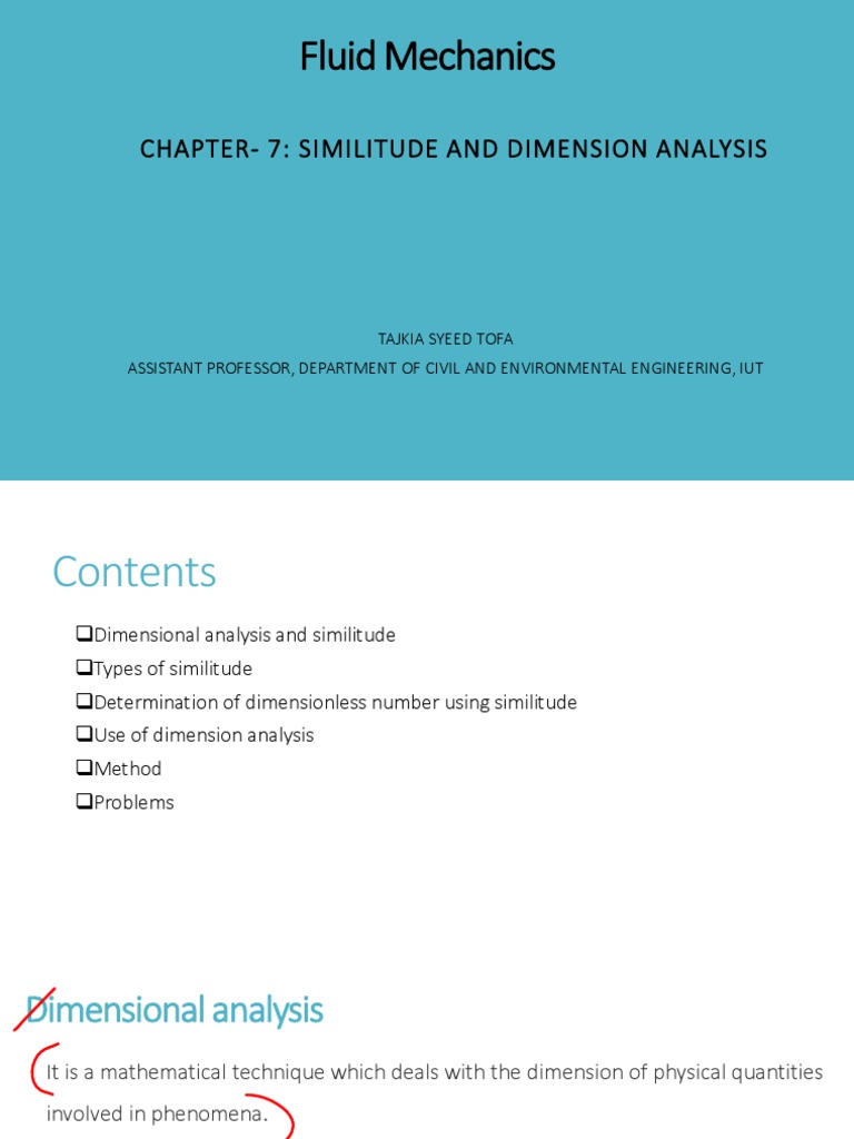 Chapter 7-Dynamic Similarity | PDF | Teaching Methods & Materials