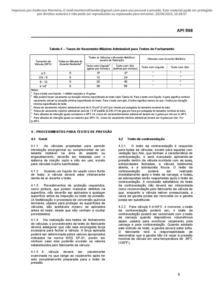 API 598 Traduzida 2004.1 - Passei Direto | PDF