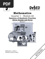 Math 9 Q1 M16 | PDF | Quadratic Equation | Function (Mathematics)