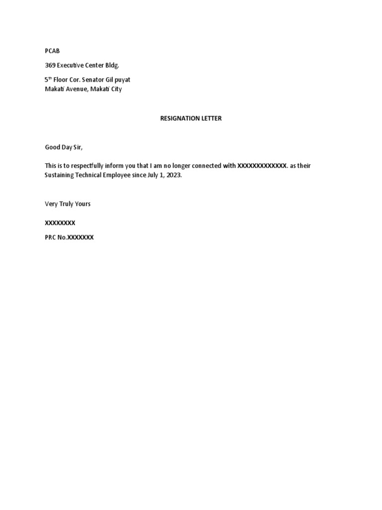 Pcab Resignation | PDF