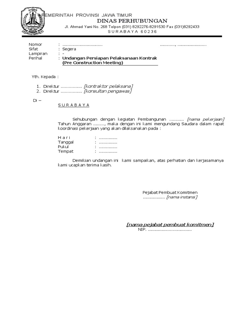 Undangan Rapat PCM | PDF