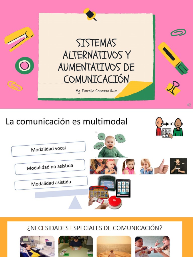 Sistemas Alternativos y Aumentativos de Comunicación. SAACs | PDF