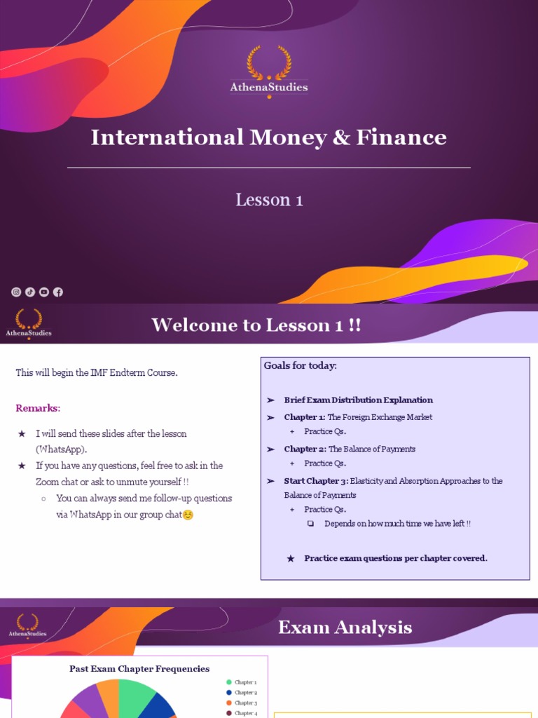 Imf Lesson 1 - Student | PDF