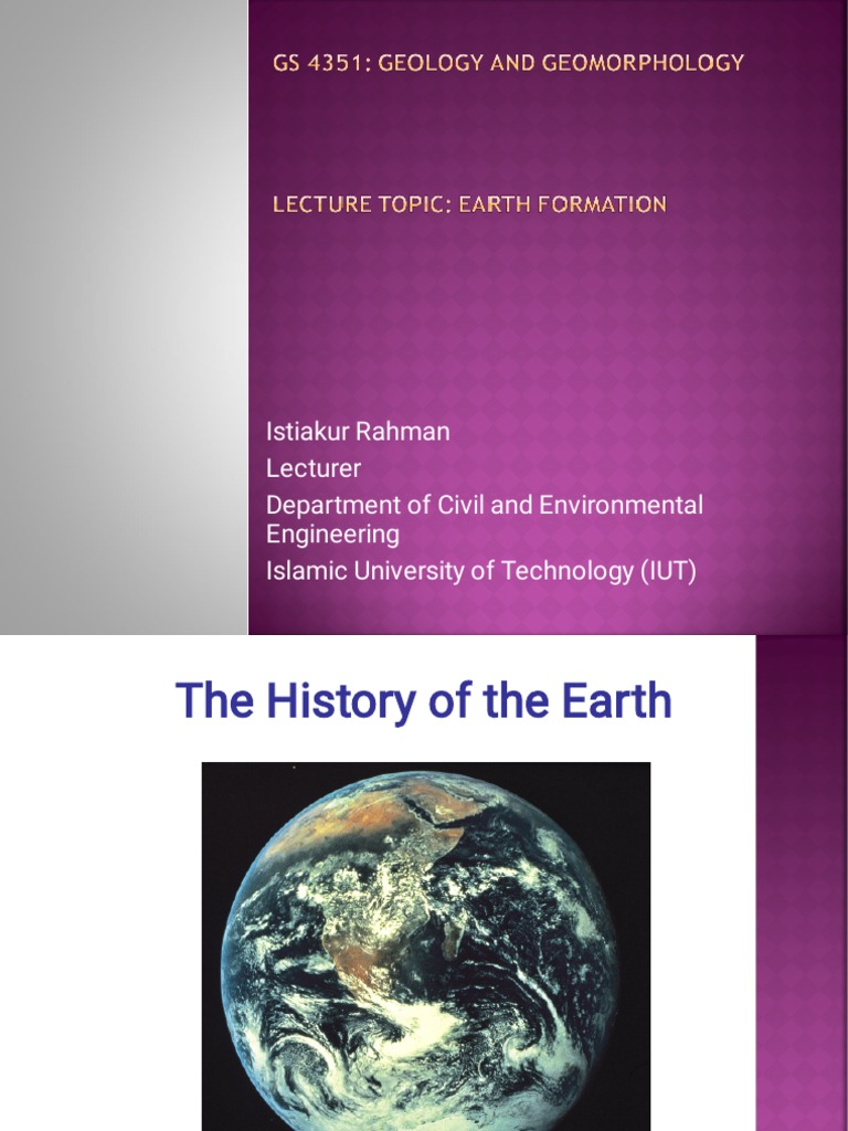 Formation of Earth | PDF | Plate Tectonics | Earth