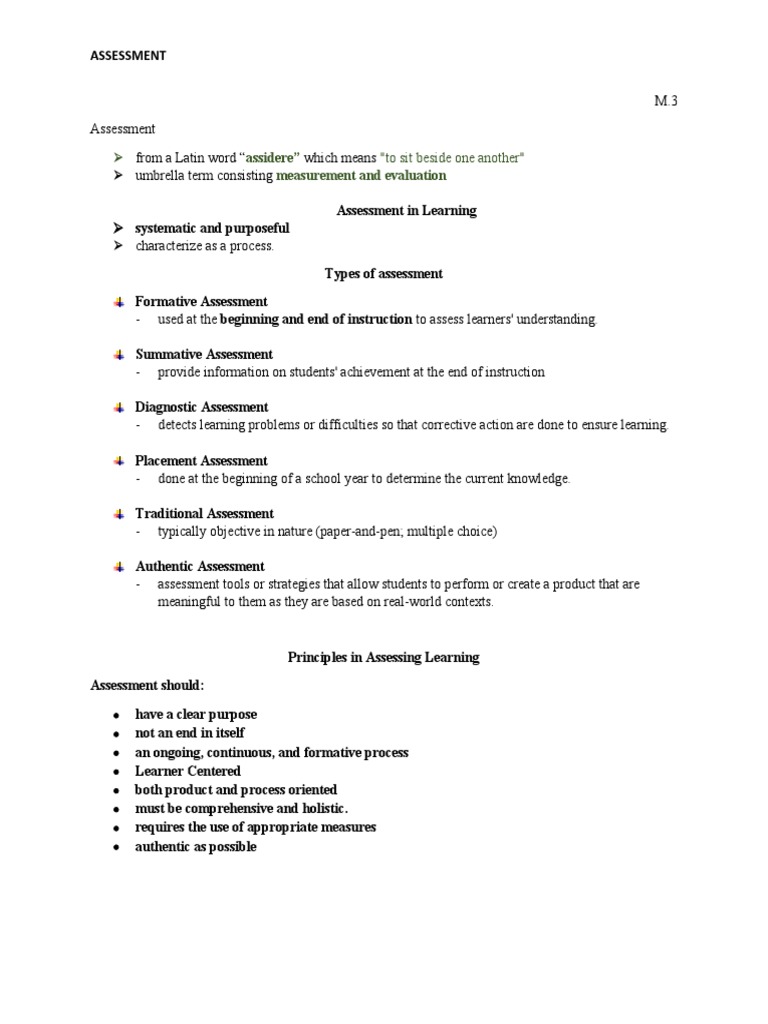 Assessment | PDF | Educational Assessment | Learning