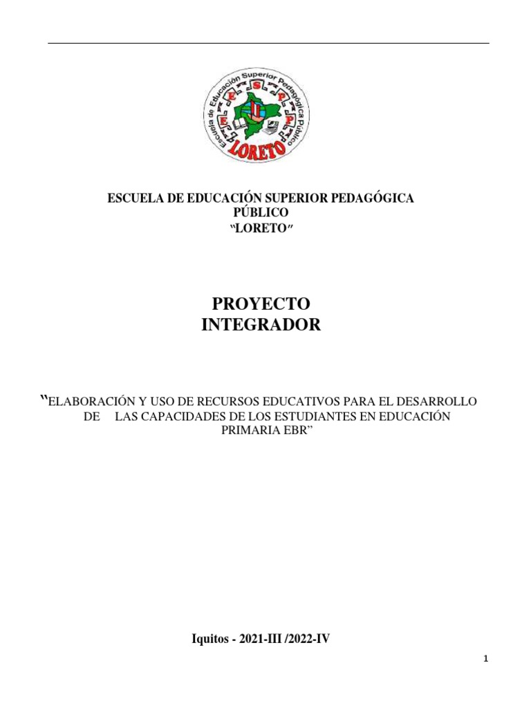 Proyecto Integrador 2 III IV Primaria | PDF | Evaluación | Aprendizaje