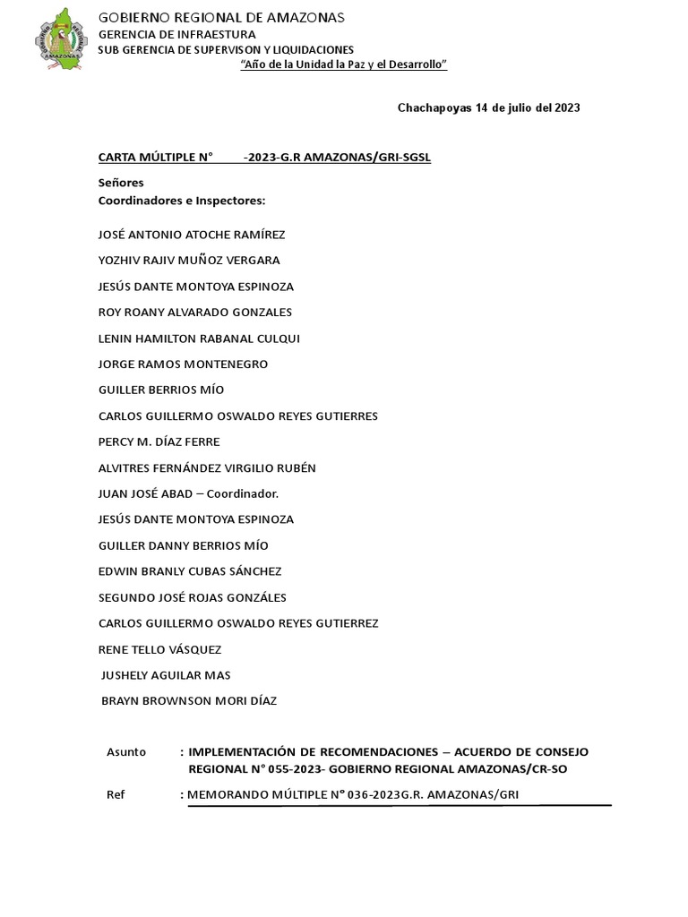 Memorando Multiple N | PDF