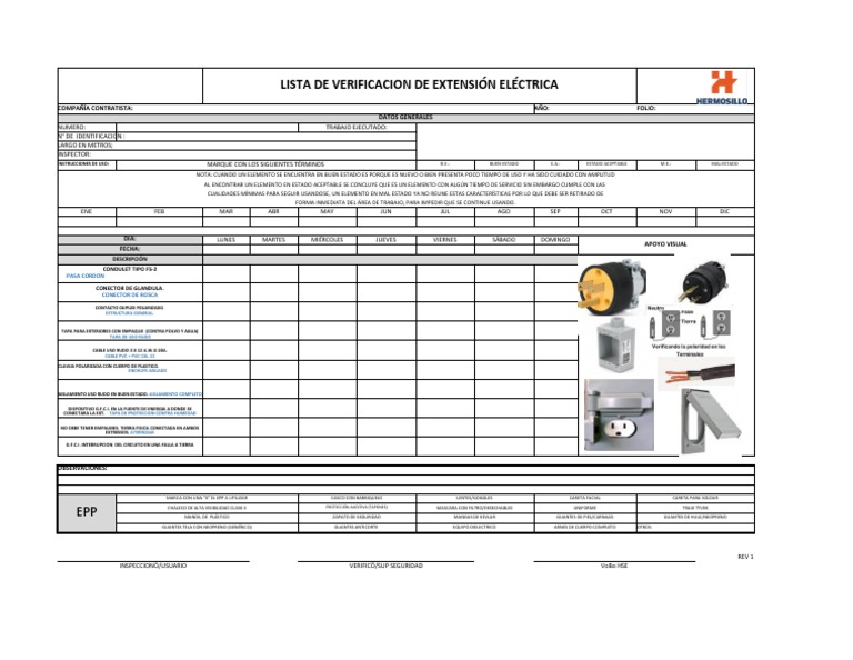 Checklist de Extension Electrica | PDF