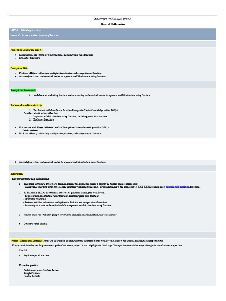 ATG GenMath | PDF | Function (Mathematics) | Exponential Function