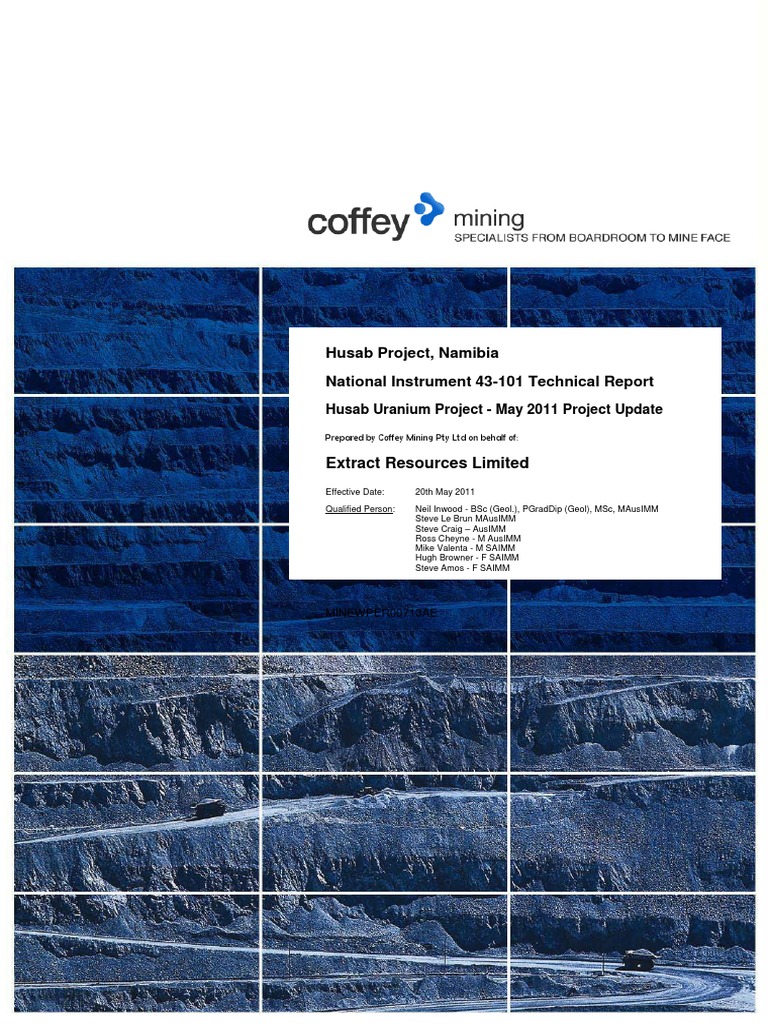 Husab Project Namibia Tech RPT | PDF | Mining | Physical Sciences
