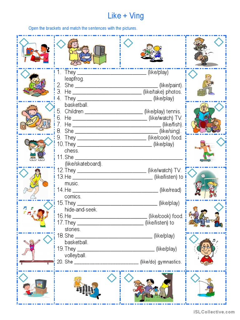 Like + Ving | PDF | Sports & Recreation | Language Arts & Discipline