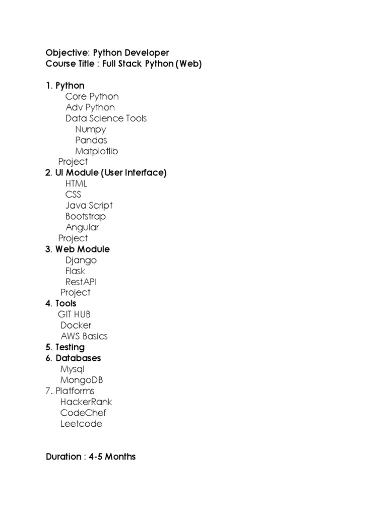 Full Stack Python (Web) | PDF Full Stack Python (Web) | PDF