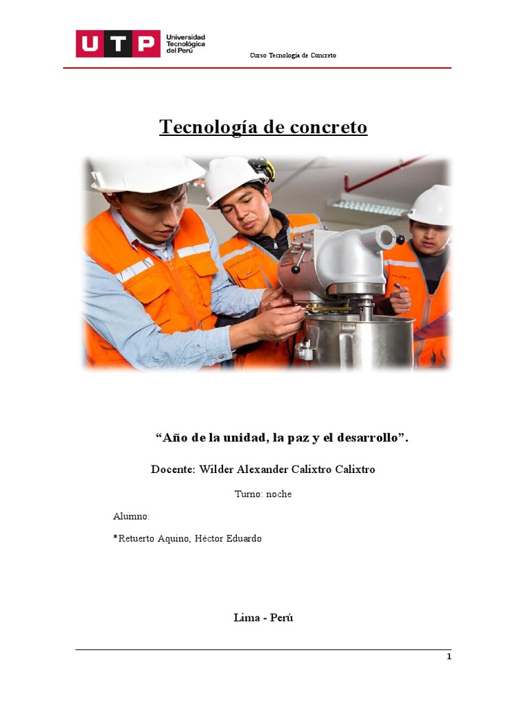 Practica de Tecnologia de Concreto | PDF | Cemento | Hormigón