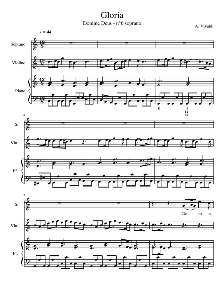 Domine Deus GLORIA Vivaldi | PDF