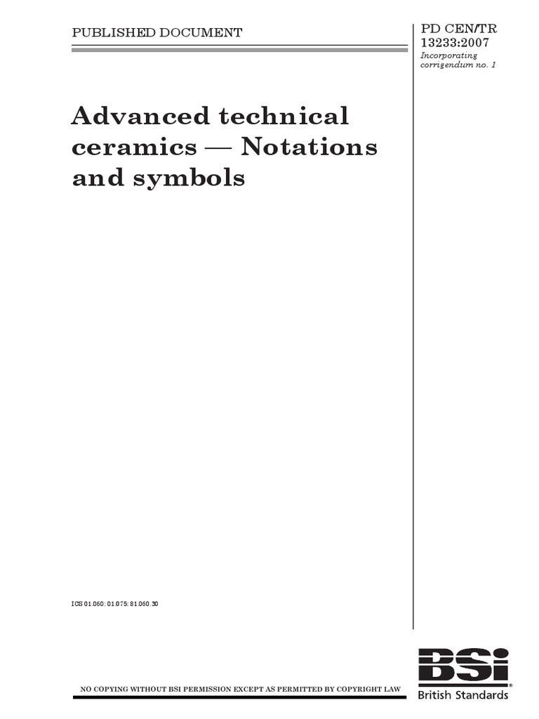 PD Cen TR 13233-2007 | PDF