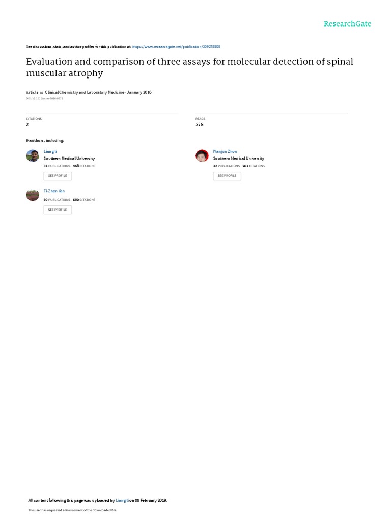 Evaluation and Comparison of Three Assays For Molecular Detection of ...