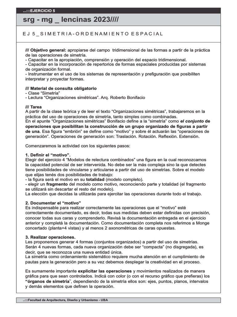 SRG EJ 5 Simetrias | PDF | Rotación | Simetría