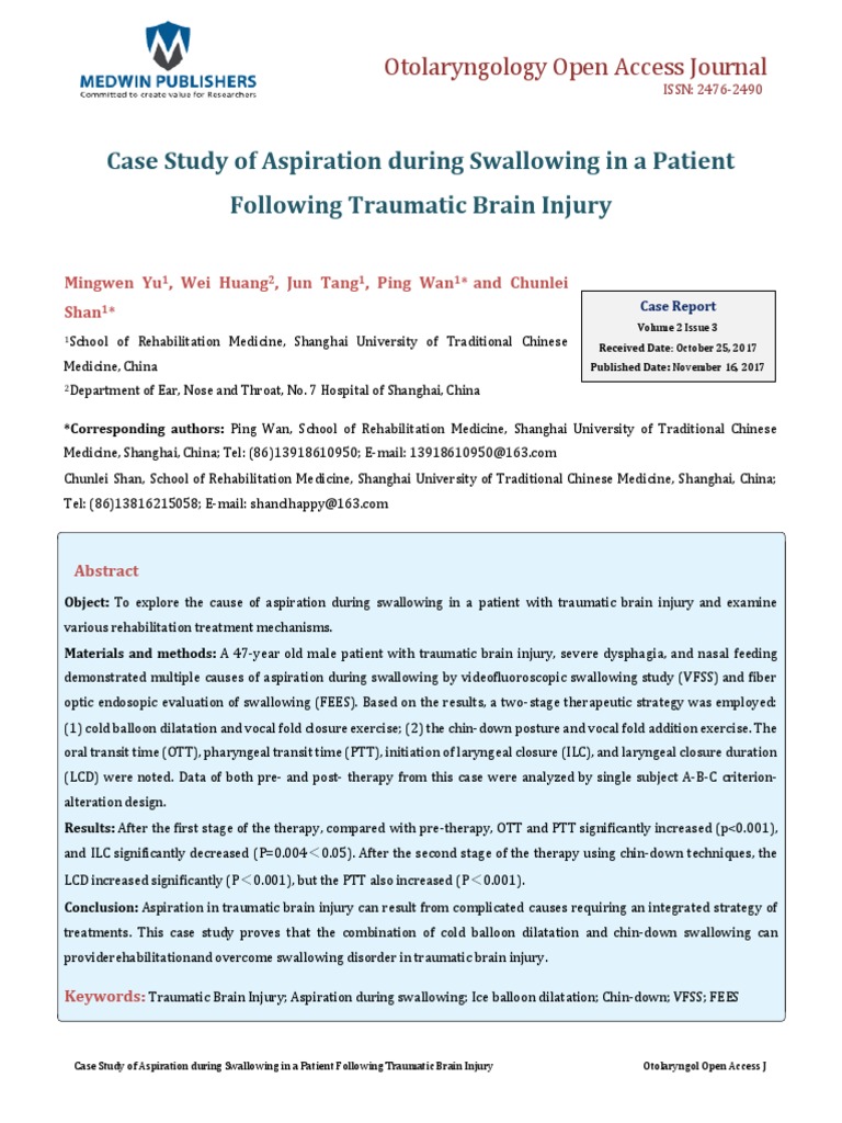 The Brain Injury Patient Case Study Example | PDF | Self-Improvement ...