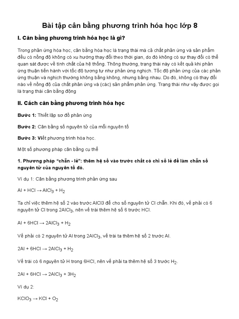 bai-tap-can-bang-phuong-trinh-hoa-hoc-lop-8 | PDF