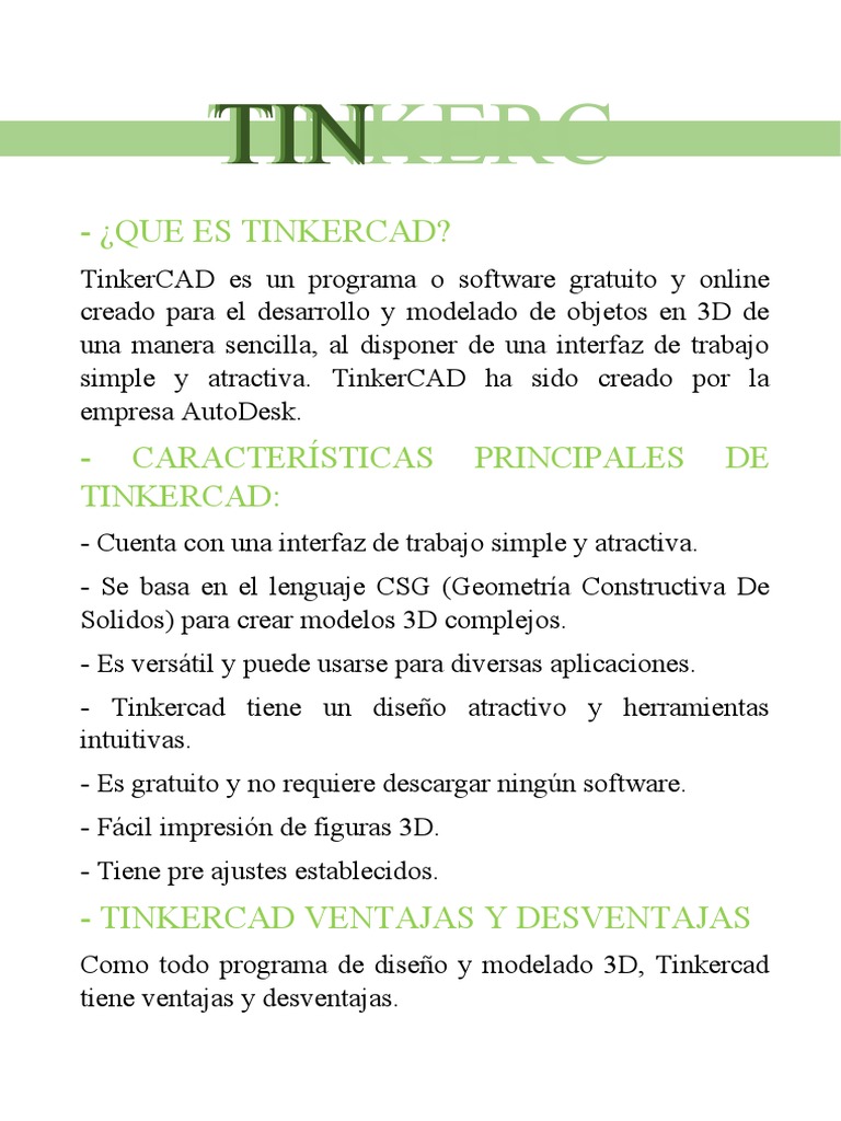 Que Es Tinkercad | PDF | Arte | Tecnología