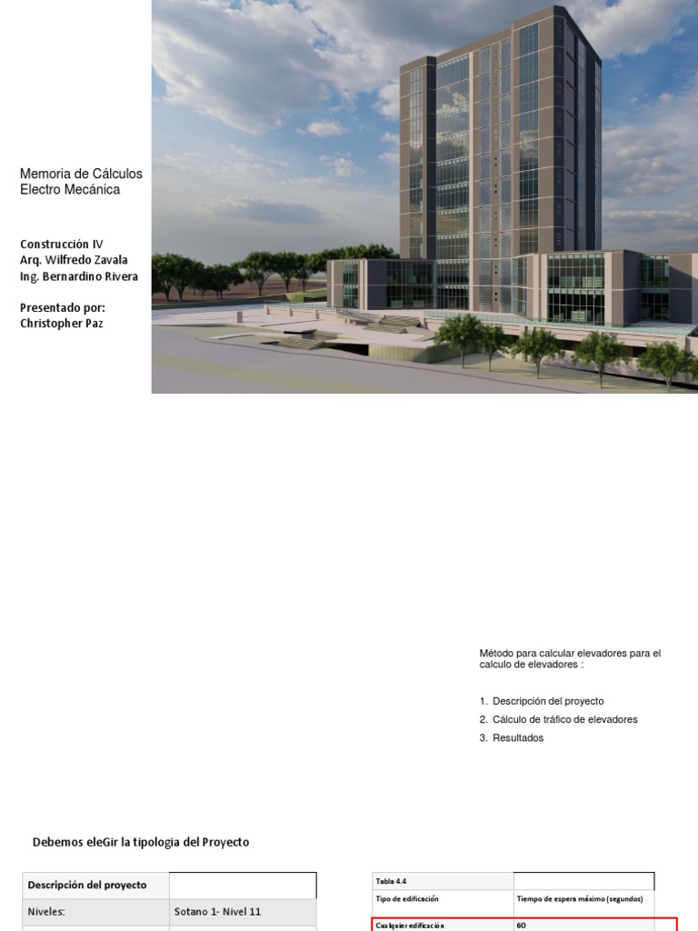 Calculo de Elevadores-Christopher Paz | PDF
