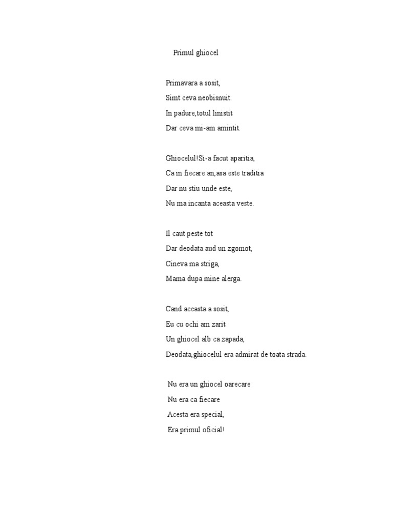 Primul Ghiocel | PDF