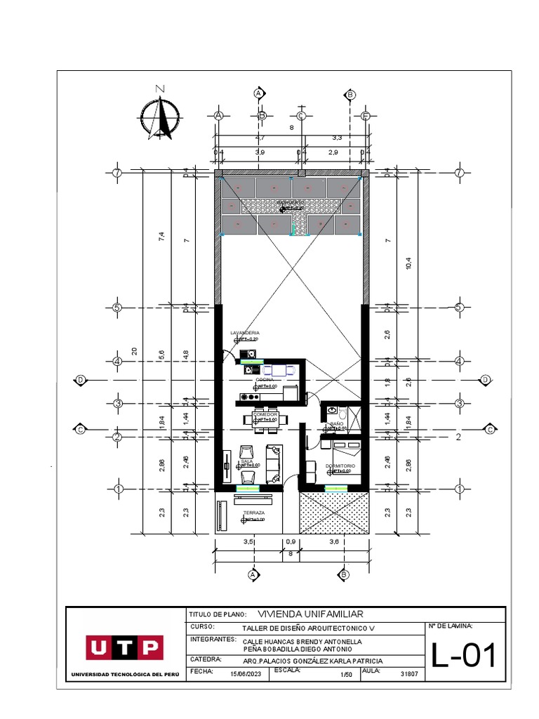 Plano 1 - Vivienda Unifamiliar Son Proyeccion | PDF