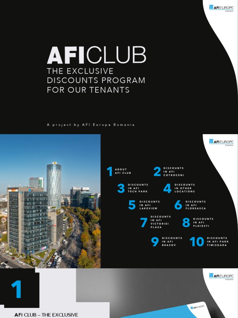 AFI CLUB - Prezentare 2023 | PDF