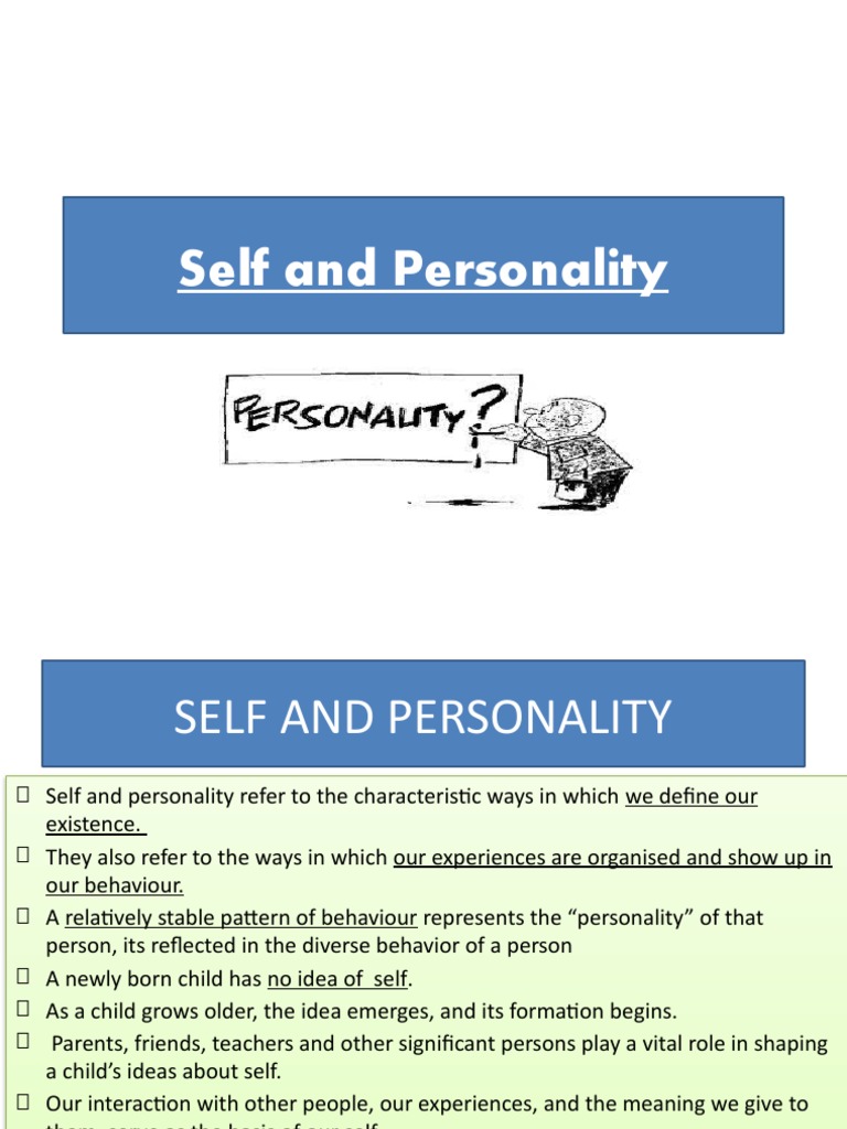 Self and Personality | PDF | Id | Self Efficacy