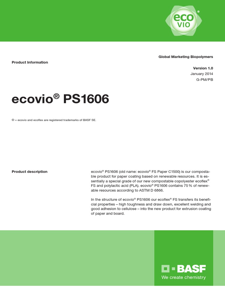 Ficha Ecovio® PS1606 | PDF