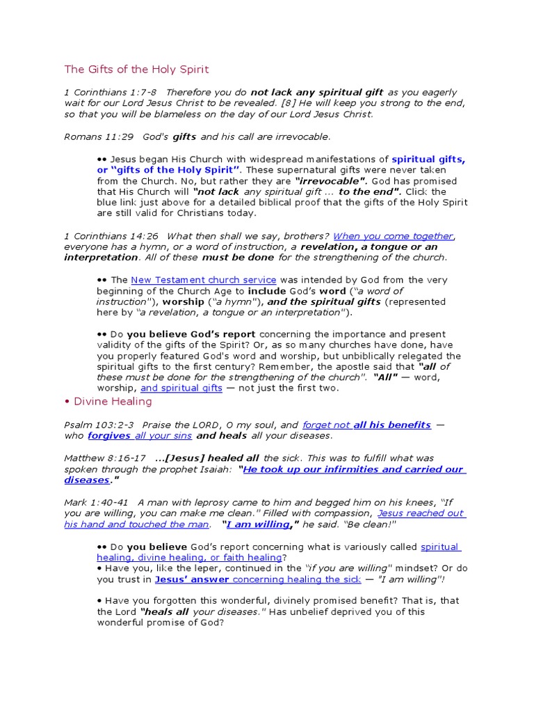 Text 3 Report | PDF | Spiritual Gift | Jesus